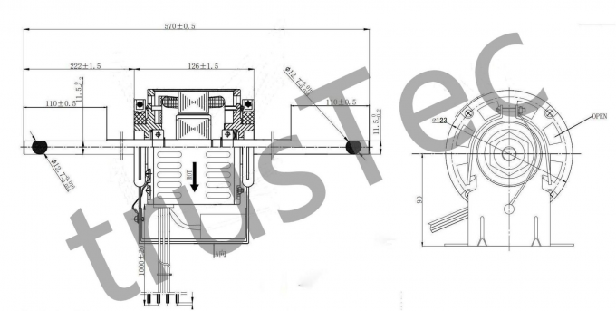 FCU Motor Fan Coil Unit Motor 120W 1300RPM/3SPD For Commercial Air ...