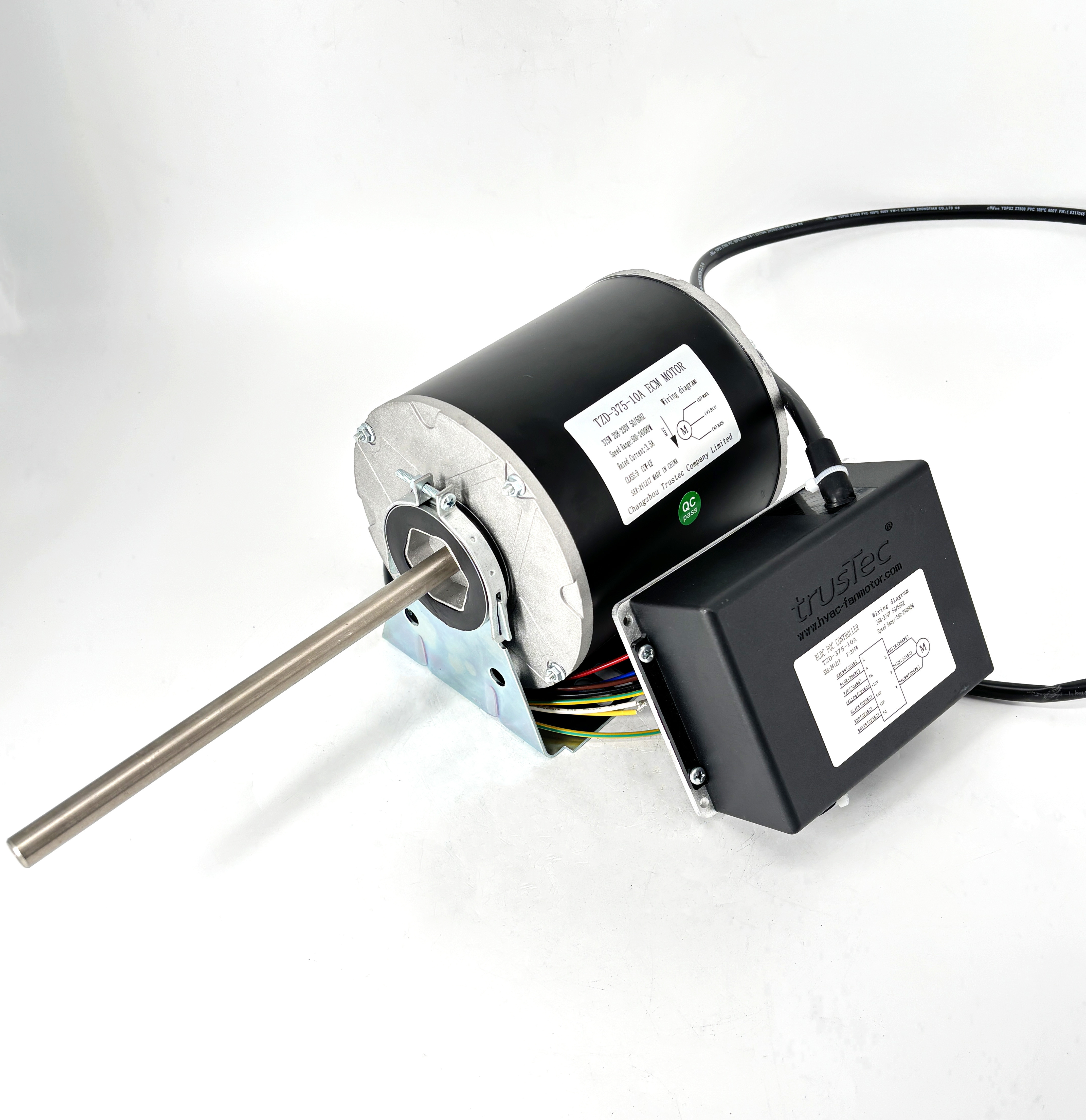 EC Fan Coil Unit Motor For Air Conditioner - TZD-375-10A 375W 500 ...