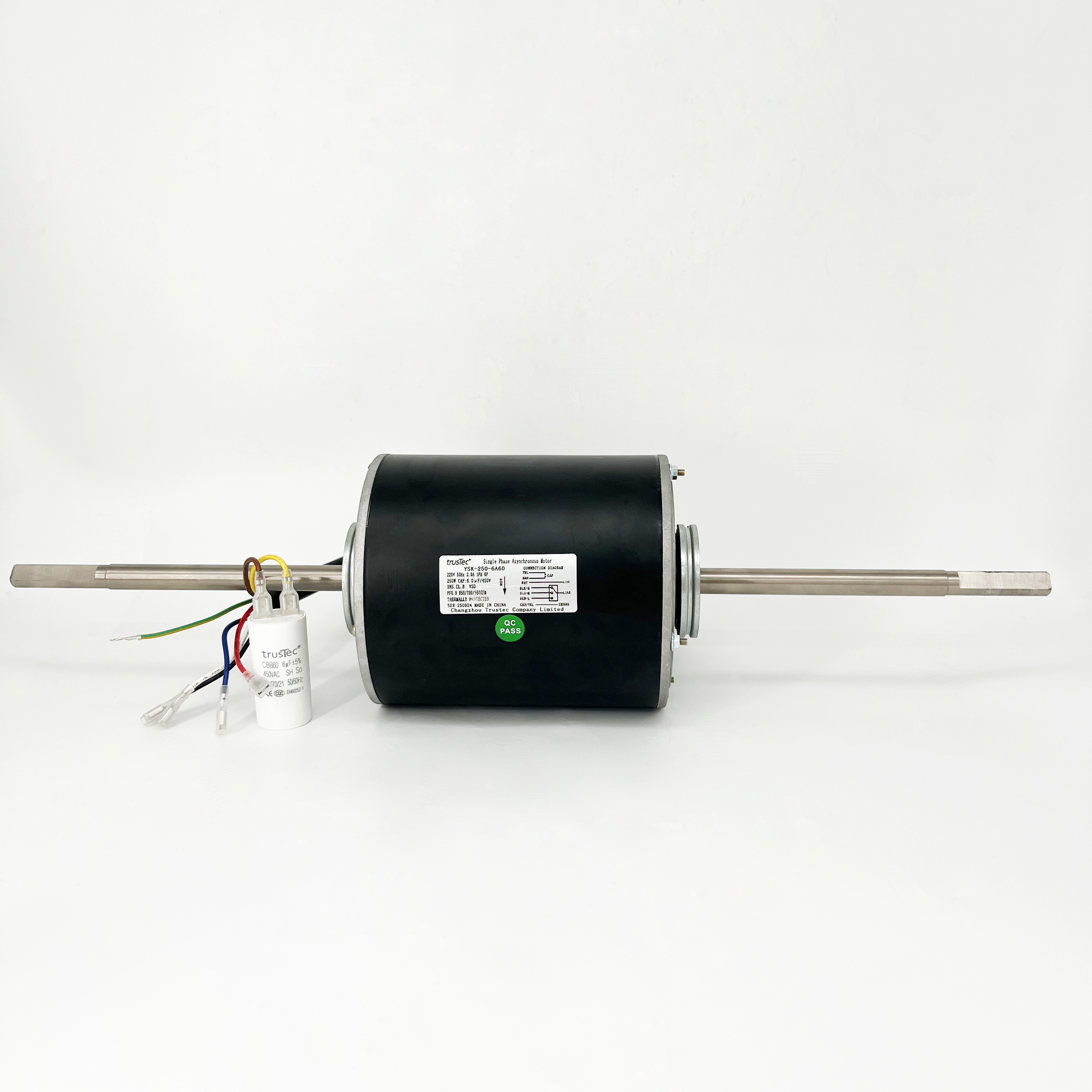 Fan Coil Motor YSK-250-6A60-250W 850/700/550RPM 220V 50HZ with 143mm ...