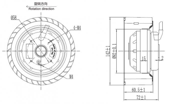300 Cfm Forward Curved Centrifugal Blower Fan, 5 Inch Centrifugal ...